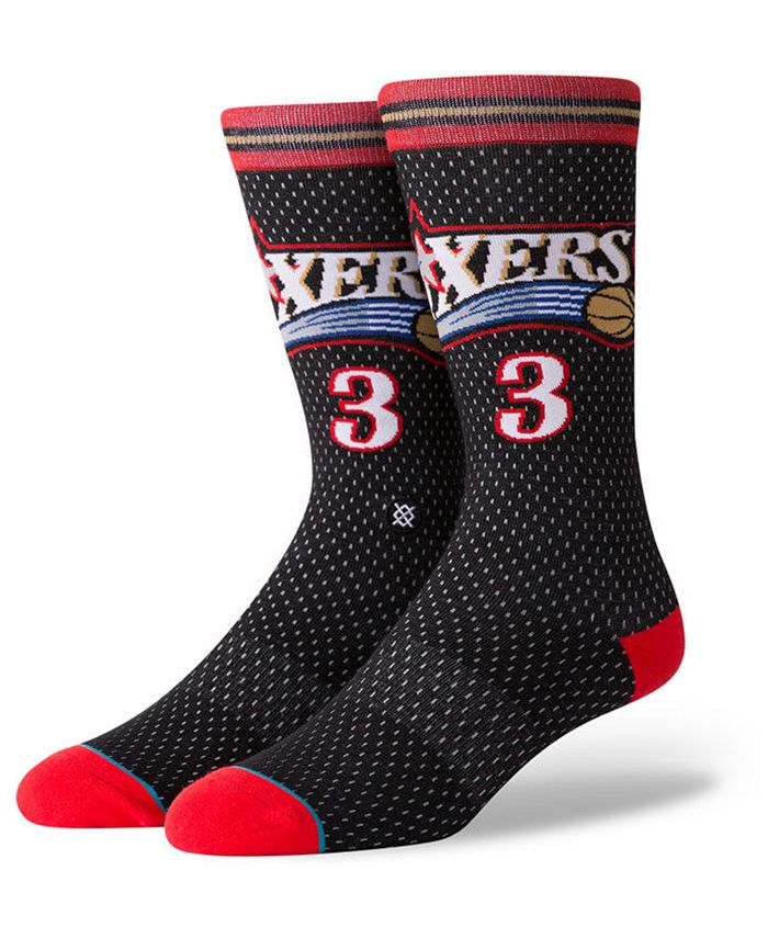 Stance Allen Iverson Philadelphia 76ers Hardwood Classic Jersey Crew ...