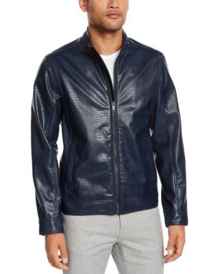Alfani Men's Faux-Leather Jacket, Created for Macy's - Macy's
