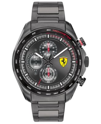 Ferrari Men's Chronograph Speedracer Gray Stainless Steel Bracelet ...
