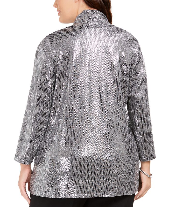 Kasper Plus Size Metallic Jacket & Reviews - Jackets & Blazers - Women ...