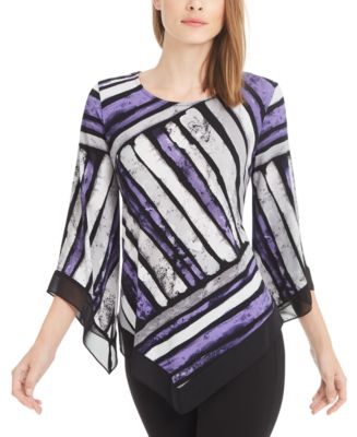 Alfani Printed Pointed-Hem Top, Created For Macy's - Macy's
