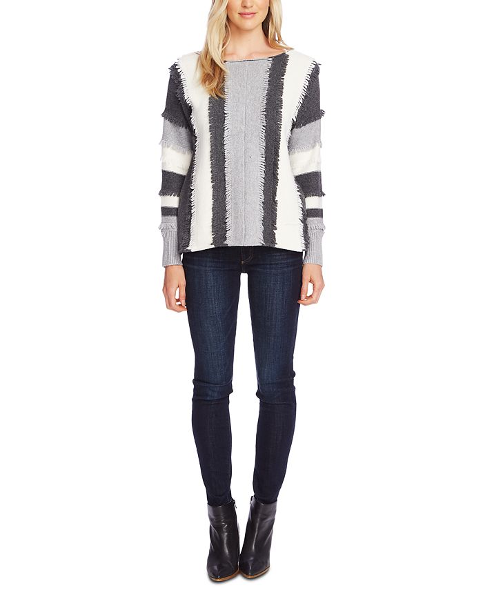 Vince Camuto Colorblocked Loop-Stitch Sweater - Macy's