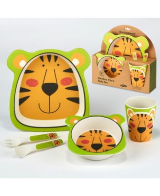 Certified International Tiger Bamboo Fiber 5-Pc. Kids Dinnerware Set ...