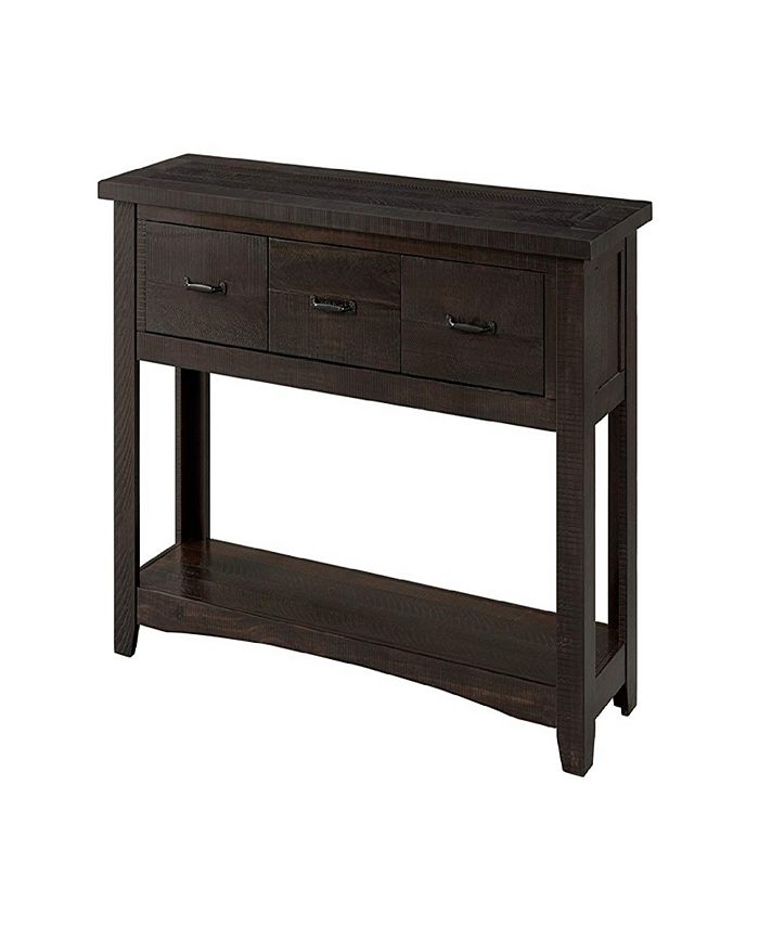 Benzara Wooden Console Table with Three Drawers - Macy's