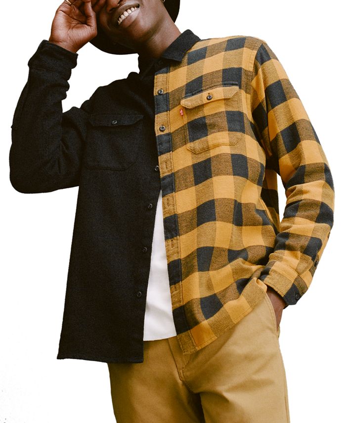 Levi's Men's Limited Collection Split Pattern Work Shirt, Created for ...