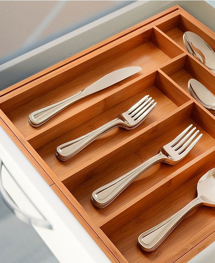 Bambusi Drawer Organizer Expandable Kitchen Utility - Macy's