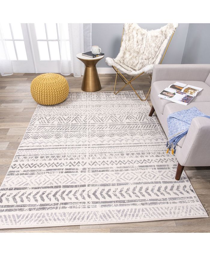 Main Street Rugs Lyon Lyn843 Gray 5' x 7' Area Rug - Macy's