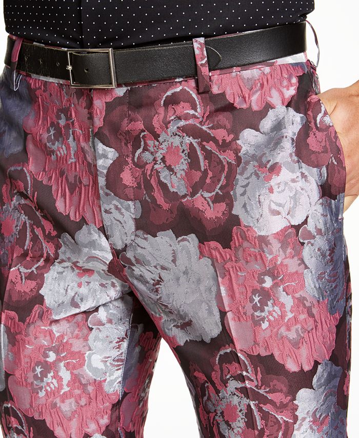 INC International Concepts INC Men's Slim-Fit Smoked Rose Jacquard ...