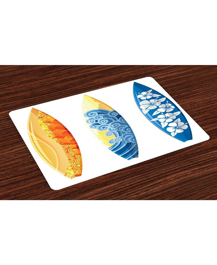 Ambesonne Surf Place Mats, Set of 4 - Macy's