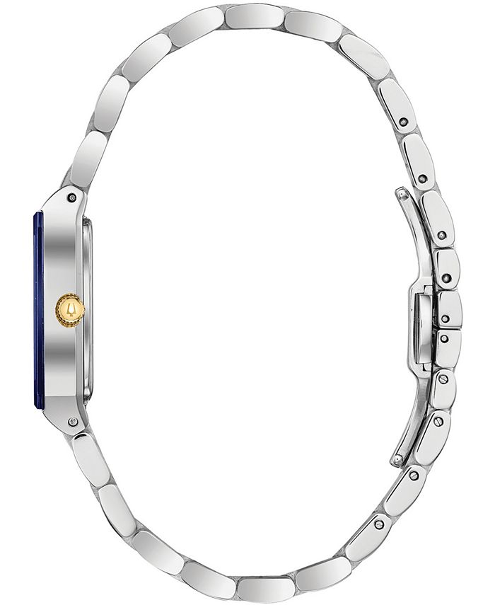 Bulova Women S Futuro Diamond Accent Two Tone Stainless Steel Bracelet