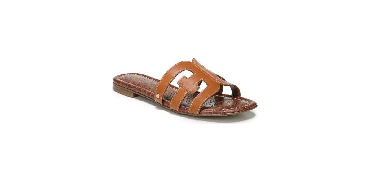 Sam Edelman Womens Bay Slip-On Flat Sandals - Saddle Leather