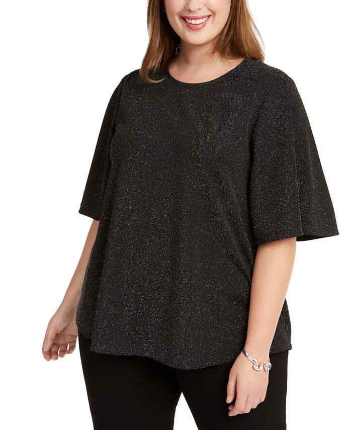 Nine West Plus Size Metallic Top - Macy's