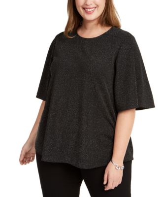 Nine West Plus Size Metallic Top - Macy's