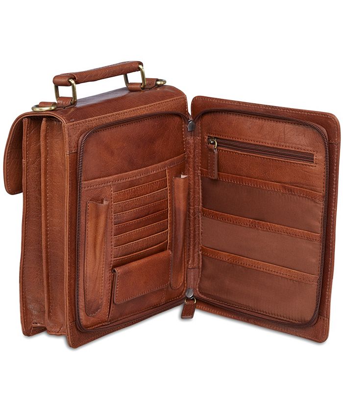 Mancini Men's Arizona Collection Large Bag with Rear Organizer - Macy's