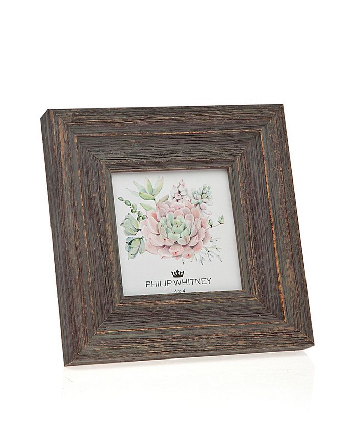 Philip Whitney Taupe Wood Frame - 4" x 4" - Macy's