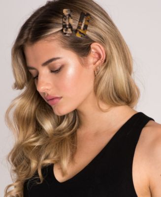 Soho Style Tortoise Shell Rectangular Hair Clip Set - Macy's