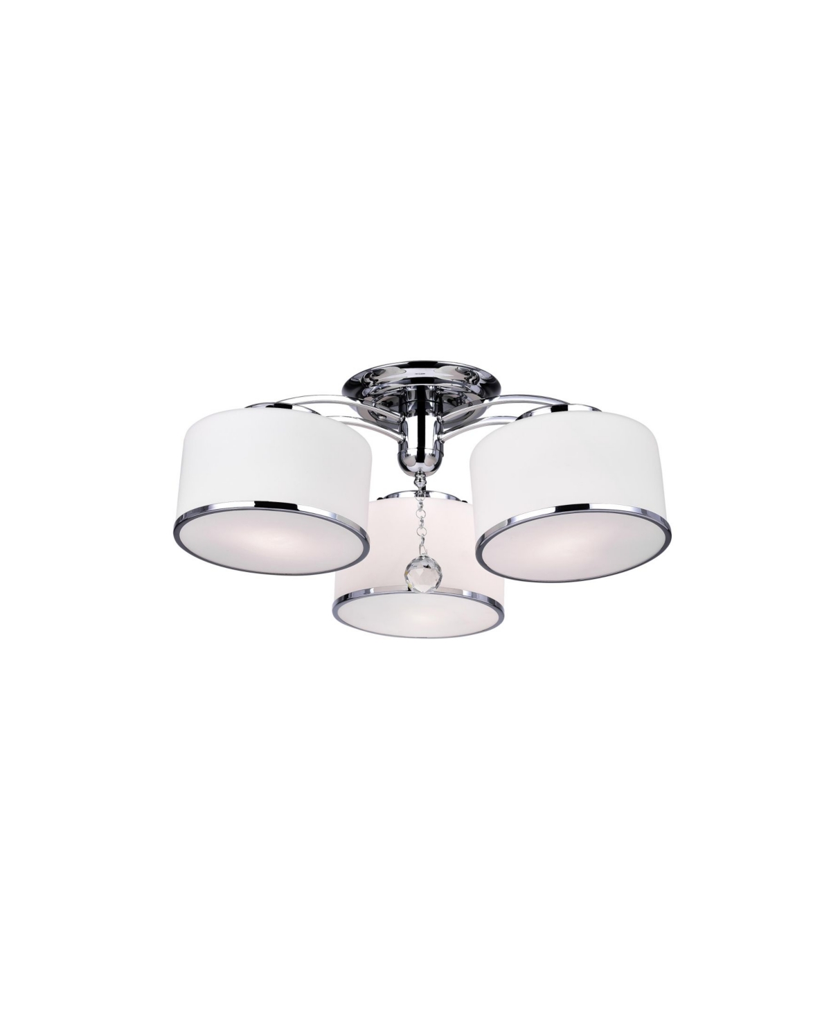 Click here for Cwi Lighting Frosted 3 Light Flush Mount - Chrome prices