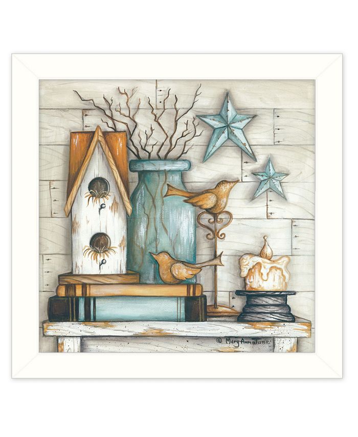 Trendy Décor 4U Birdhouse on Books By Mary June, Printed Wall Art ...