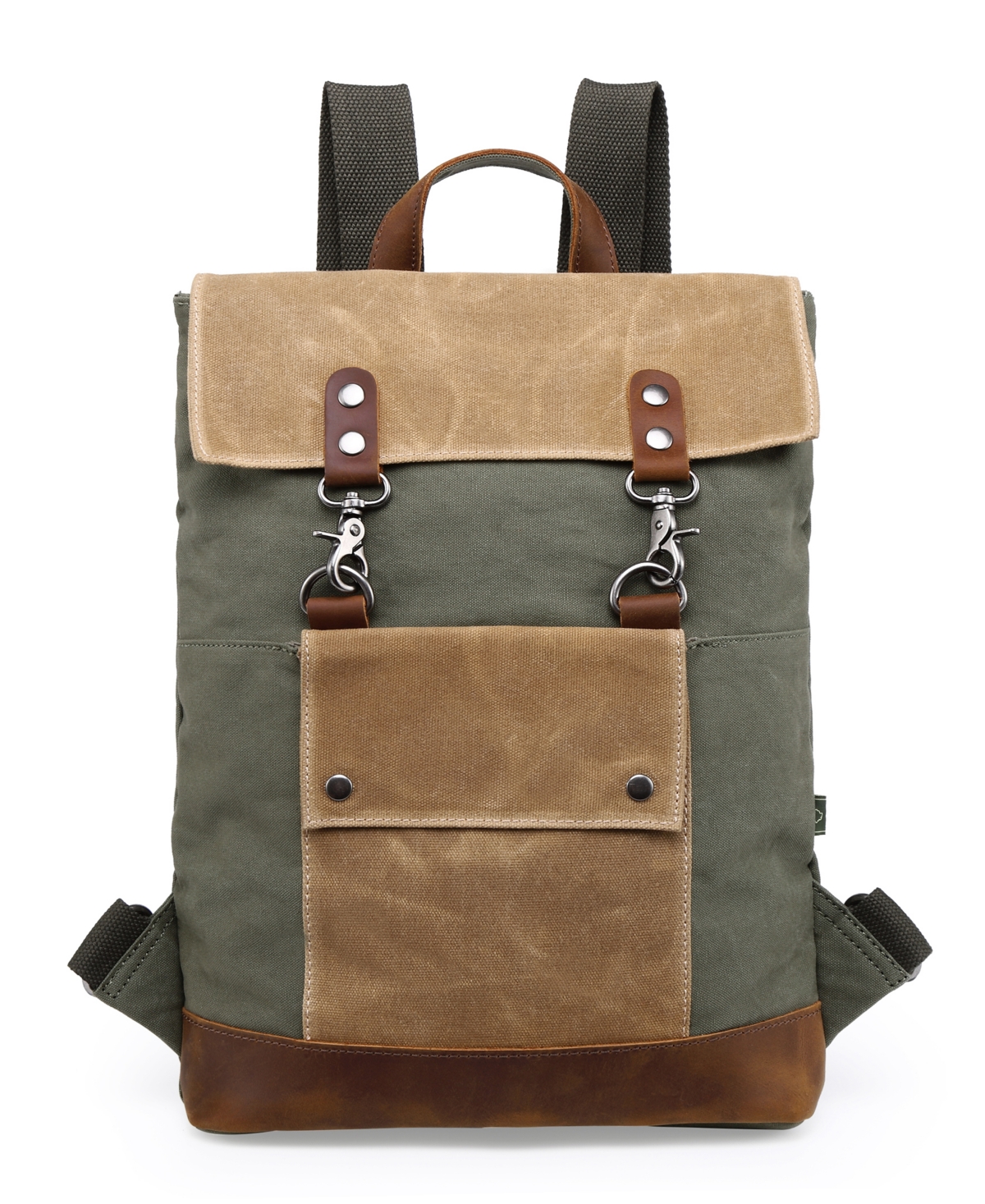 Click here for Tsd Brand Hillside Canvas Backpack - Olive prices