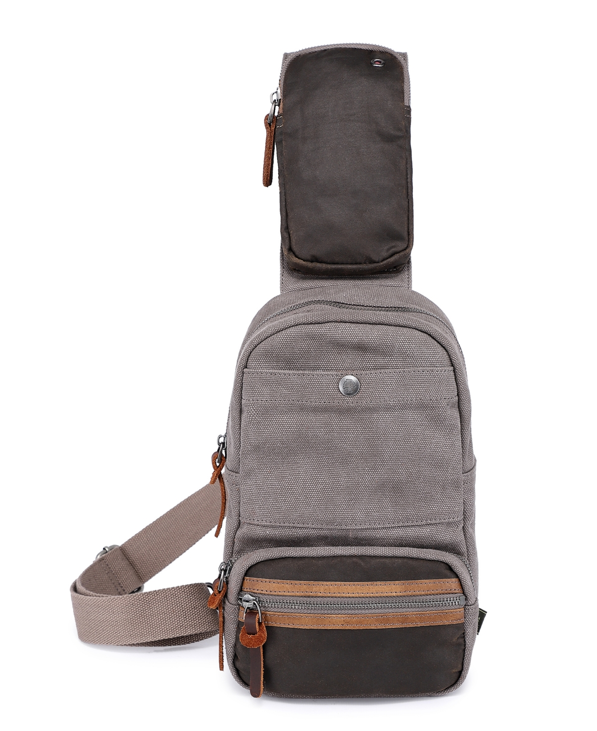 Click here for Tsd Brand Tapa Canvas Sling Bag - Gray prices