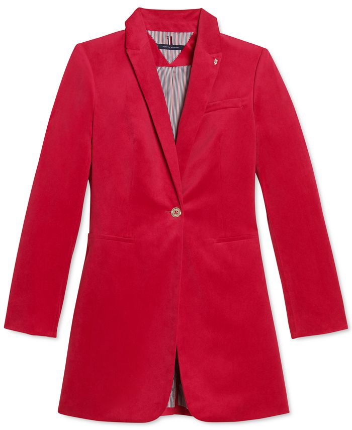 Tommy Hilfiger Velvet Topper Jacket - Macy's
