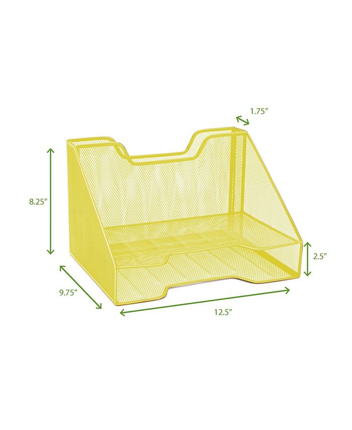 Mind Reader 3 Section Desk File Organizer, Document Letter Tray For ...