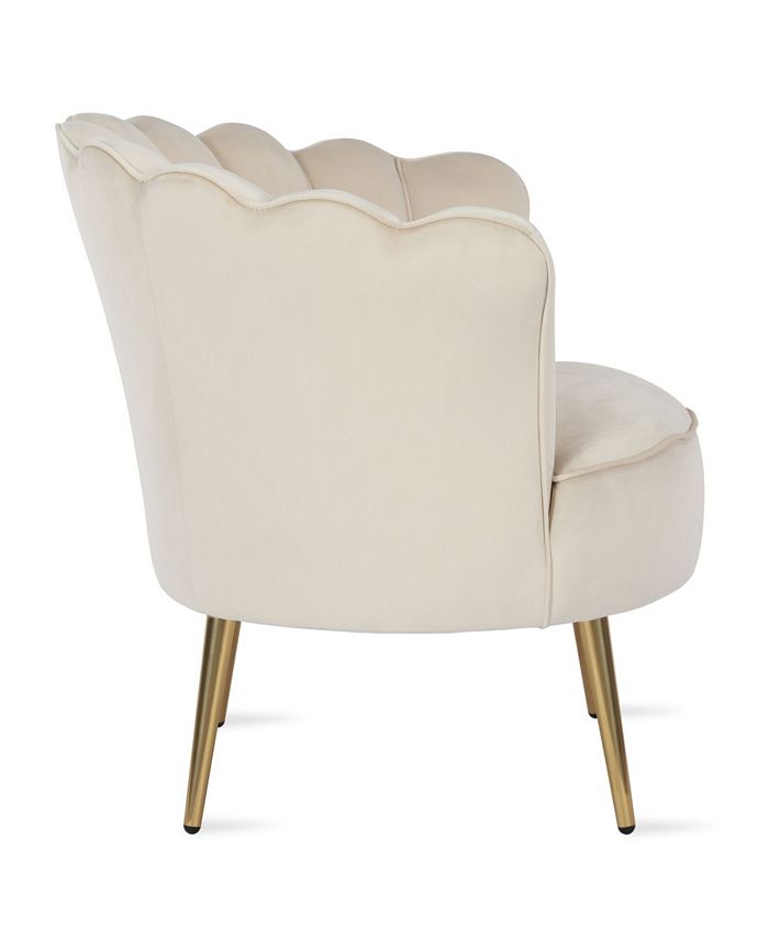 Novogratz Collection Presley Modern Glam Seashell Accent Chair - Macy's