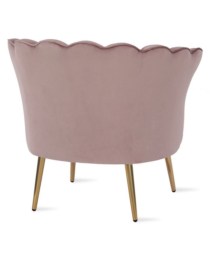 Novogratz Collection Presley Modern Glam Seashell Accent Chair - Macy's