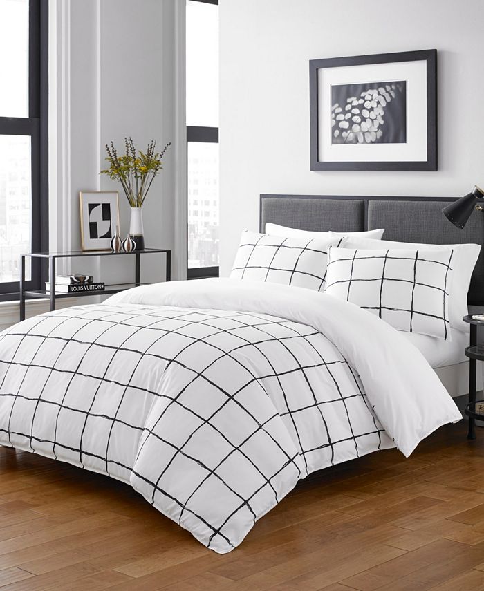 City Scene Zander Reversible 3 Piece Duvet Cover Set, King - Macy's