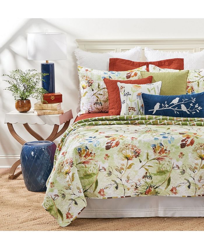 C & F Enterprises Inc C F Home Watercolor Floral King Quilt Set - Macy's