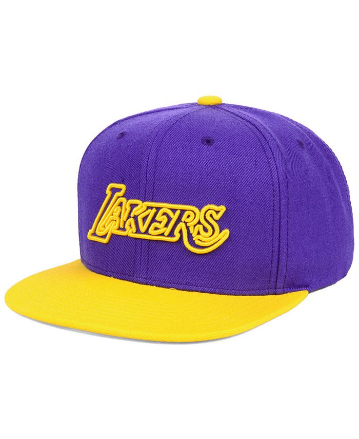 Mitchell & Ness Los Angeles Lakers Team Color Neon Snapback Cap - Macy's