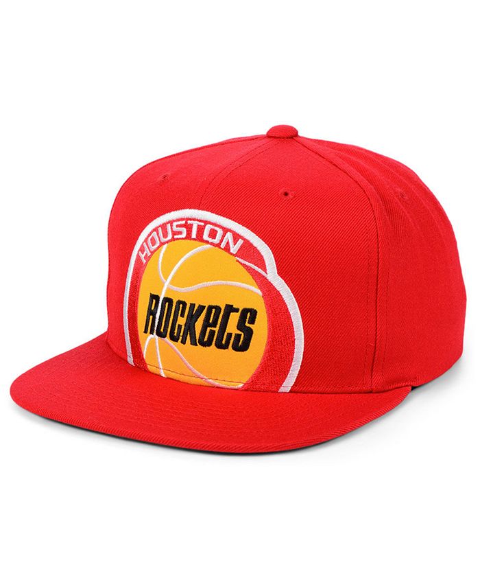 Mitchell & Ness Houston Rockets Hardwood Classic Cropped Snapback Cap ...
