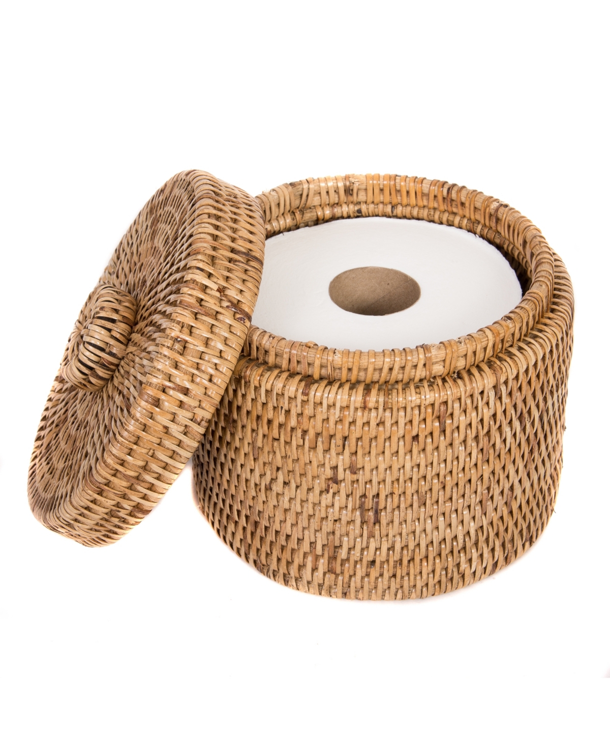 Click here for Artifacts Rattan Round Single Tissue Roll Box - Ho... prices