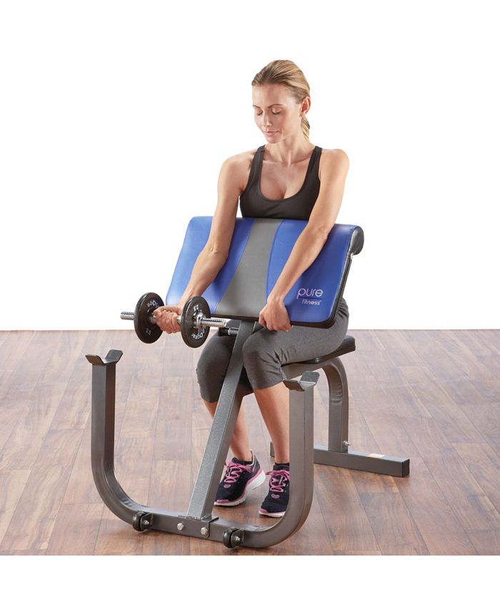 Pure Fitness Preacher Curl Weight Bench - Macy's