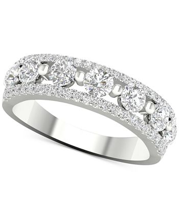 Macy's Diamond Openwork Band (7/8 ct. t.w.) in 14k White Gold - Macy's