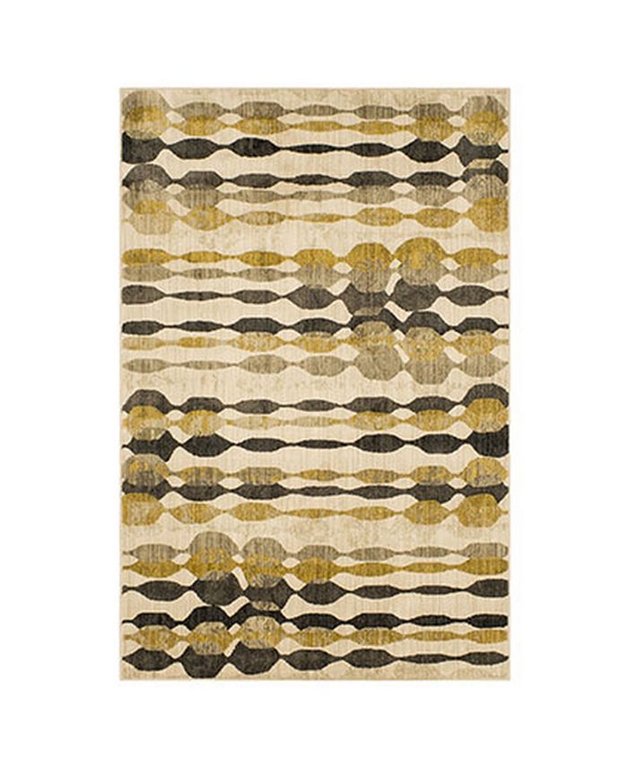 Scott Living Expressions Acoustics Onyx 5'3" x 7'10" Area Rug - Macy's