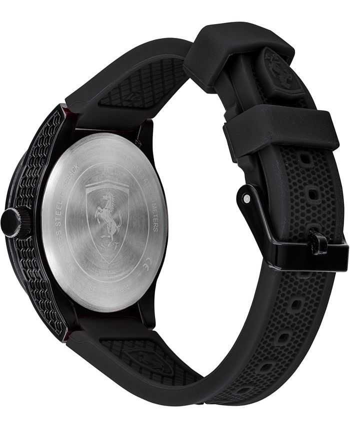 Ferrari Kid's Red Rev Black Silicone Strap Watch 34mm - Macy's