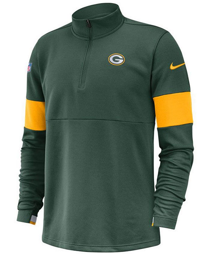 Nike Men's Green Bay Packers Sideline Therma-Fit Half-Zip Top & Reviews ...