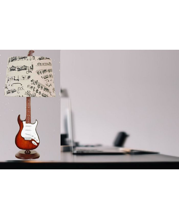 Creative Motion Guitar Desk Lamp with musical notes shade - Macy's