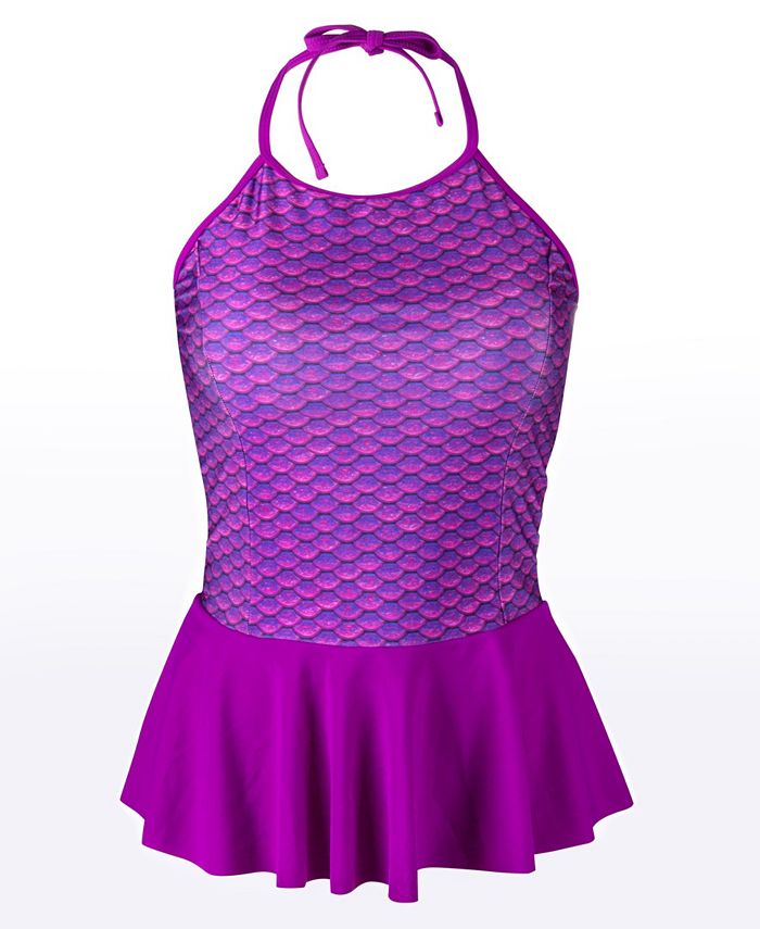 Fin Fun Mermaid Scale-Print Peplum Tankini Top - Macy's