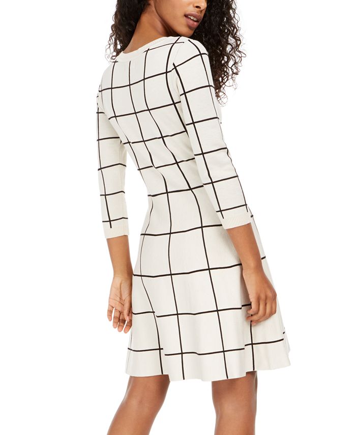 Sequin Hearts Juniors' Grid-Pattern Dress - Macy's