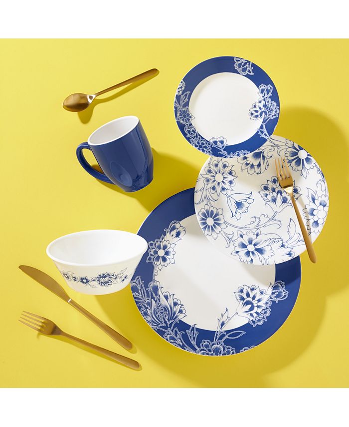 Corelle Boutique Indigo Blooms 16 pc Dinnerware Set - Macy's