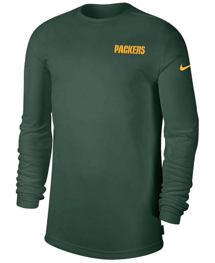 Nike Men's Green Bay Packers Coaches Long Sleeve Top - Macy's