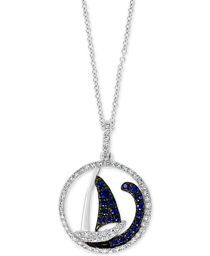 EFFY Collection EFFY® Sapphire (1/4 ct. t.w.) & Diamond (1/4 ct. t.w ...