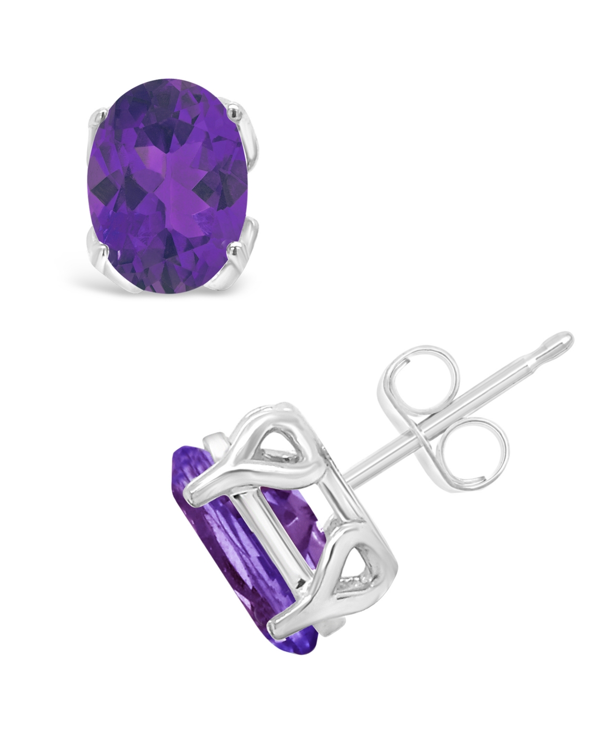 Click here for Gemstone Stud Earrings in Sterling Silver - AMETHY... prices