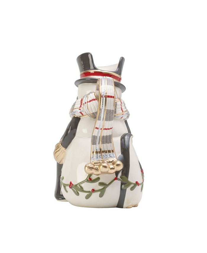 Fitz and Floyd Mistletoe Merriment Snowman Pitcher - Macy's