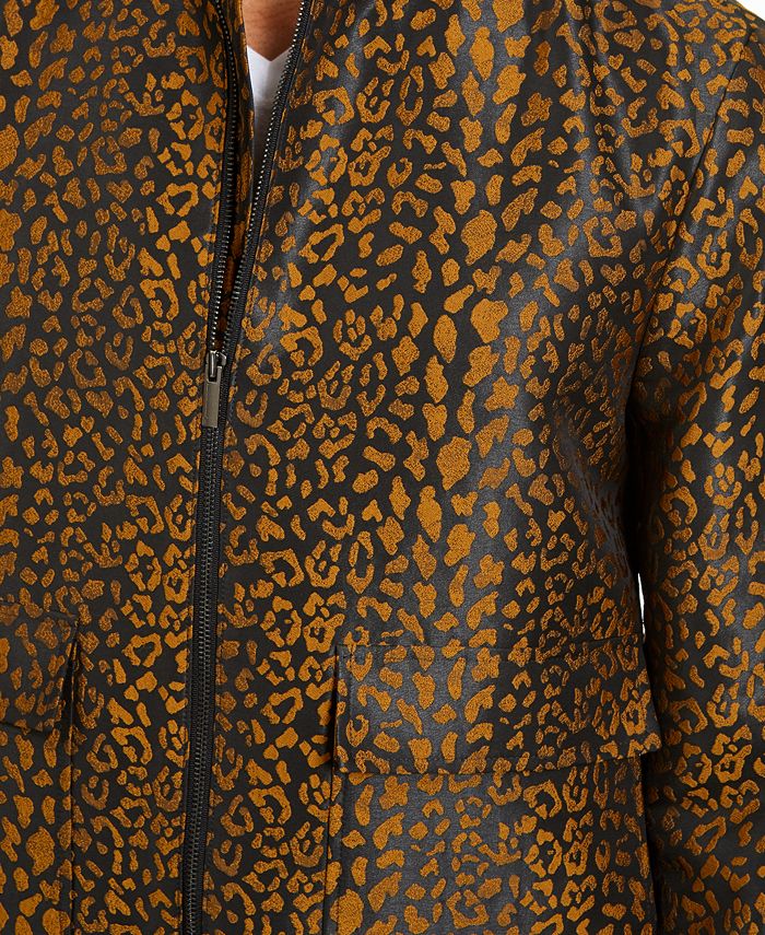 INC International Concepts INC Men's Leopard Brocade Bomber Jacket ...