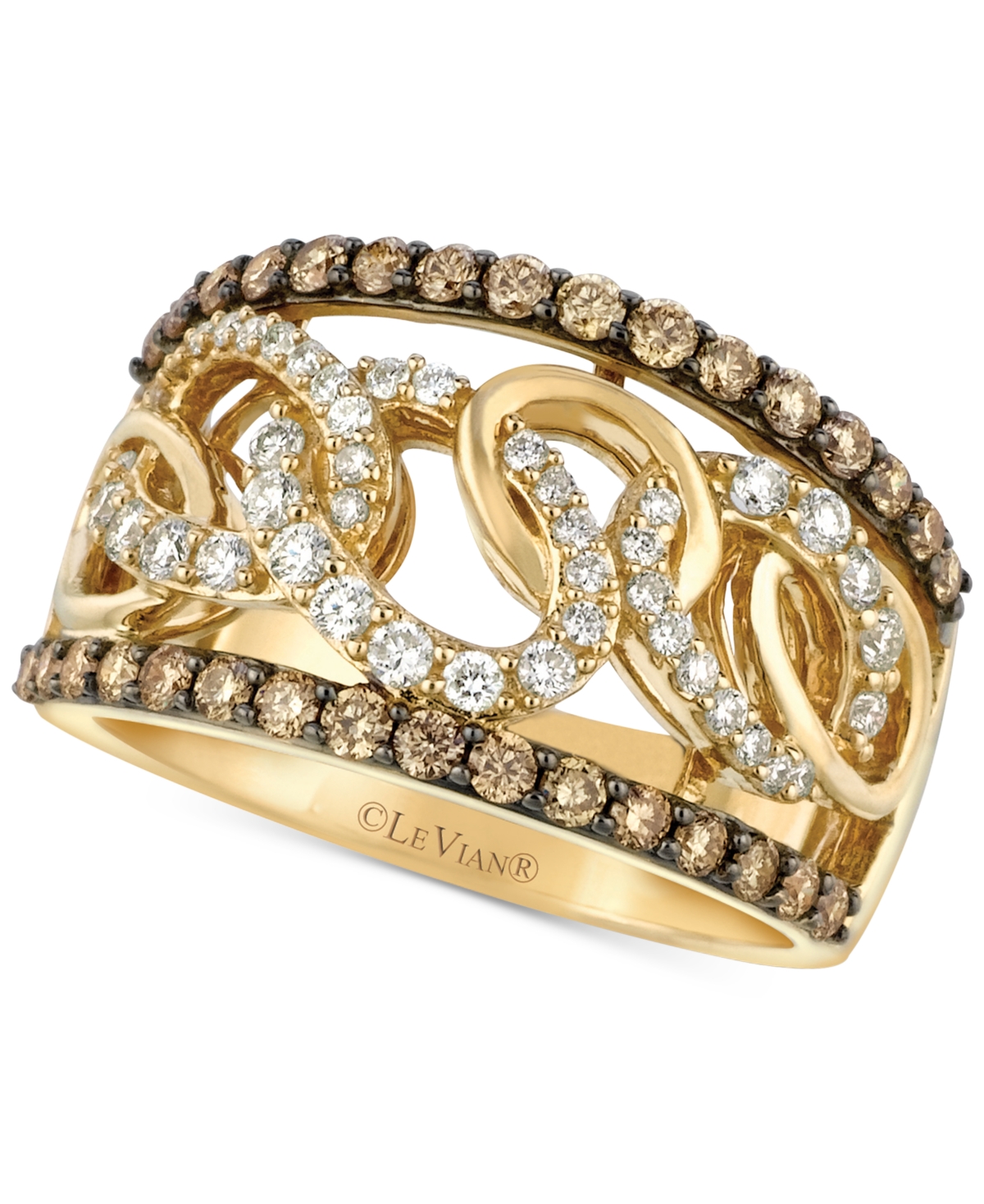 Click here for Le Vian Chocolatier Diamond Chain Link Statement R... prices