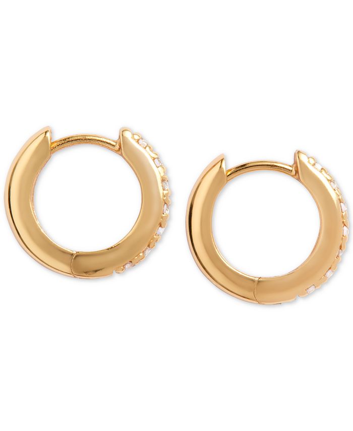 Olivia Burton White Topaz Small Huggie Hoop Earrings, 0.5" & Reviews ...