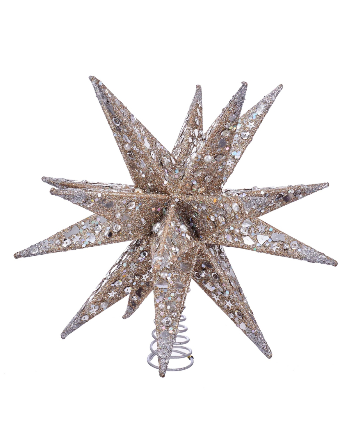 Click here for Kurt Adler 12-Inch Champagne and Silver Glitter Mo... prices
